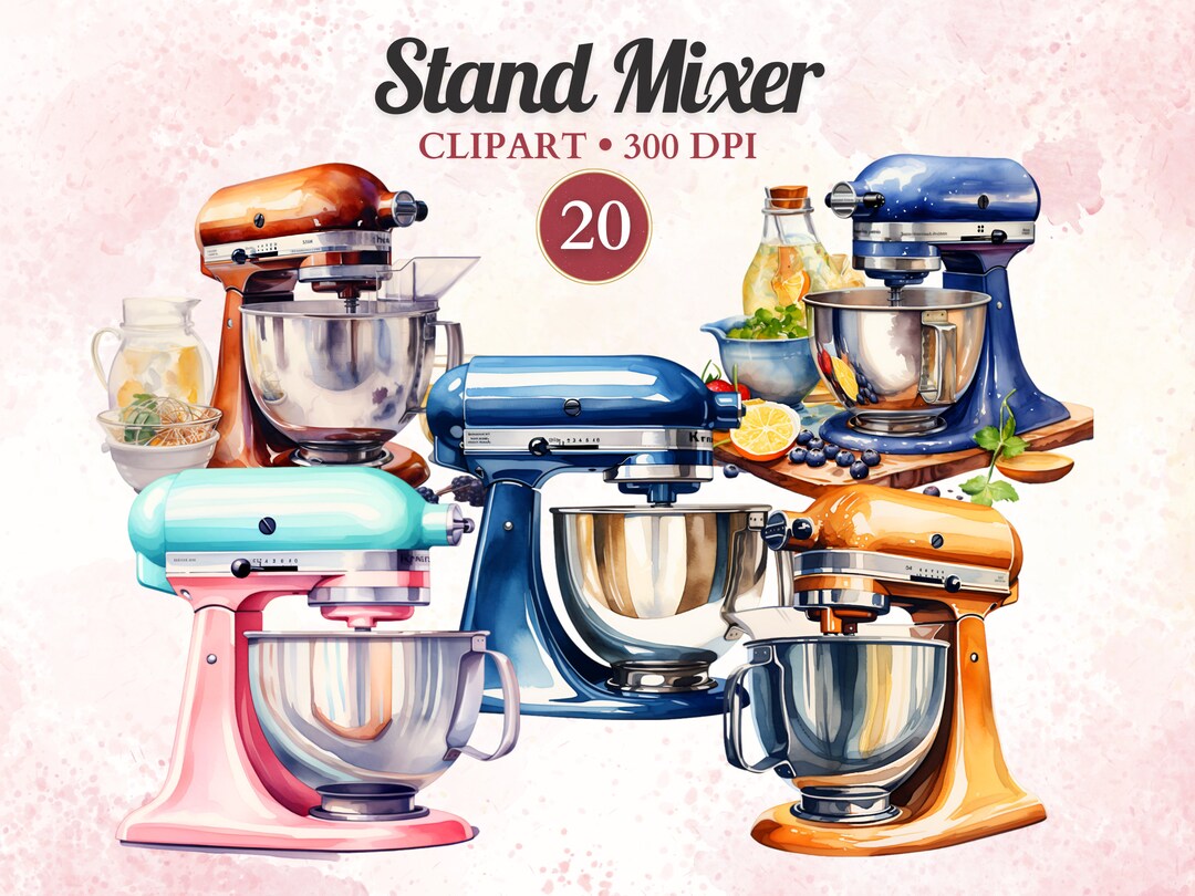 Stand Mixer Clipart, Cooking Tools Clipart, Kitchen Utensils, Chef ...