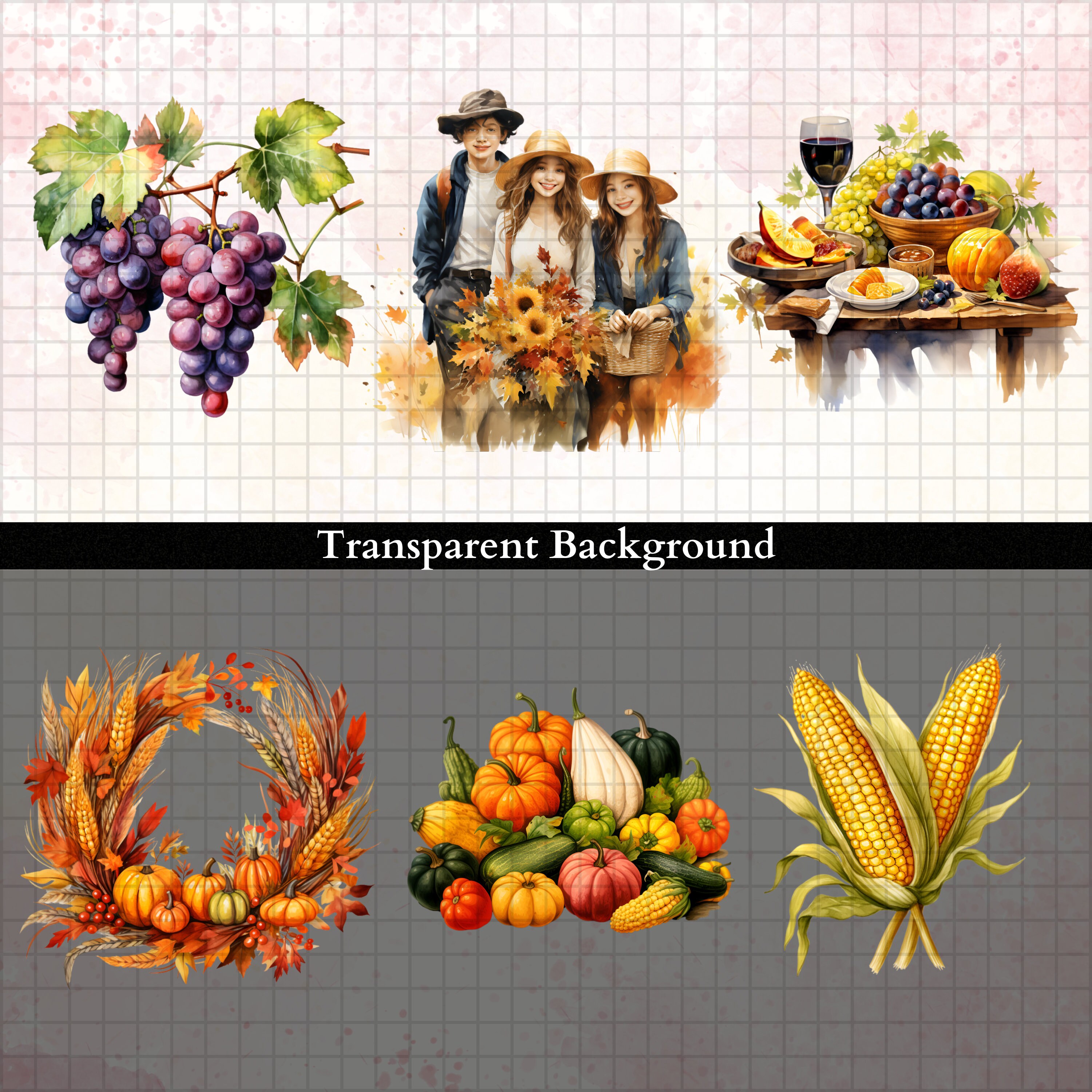 Harvest Clipart, Pumpkin Spice Food, Horn of Plenty, Cheetah Pumpkin ...