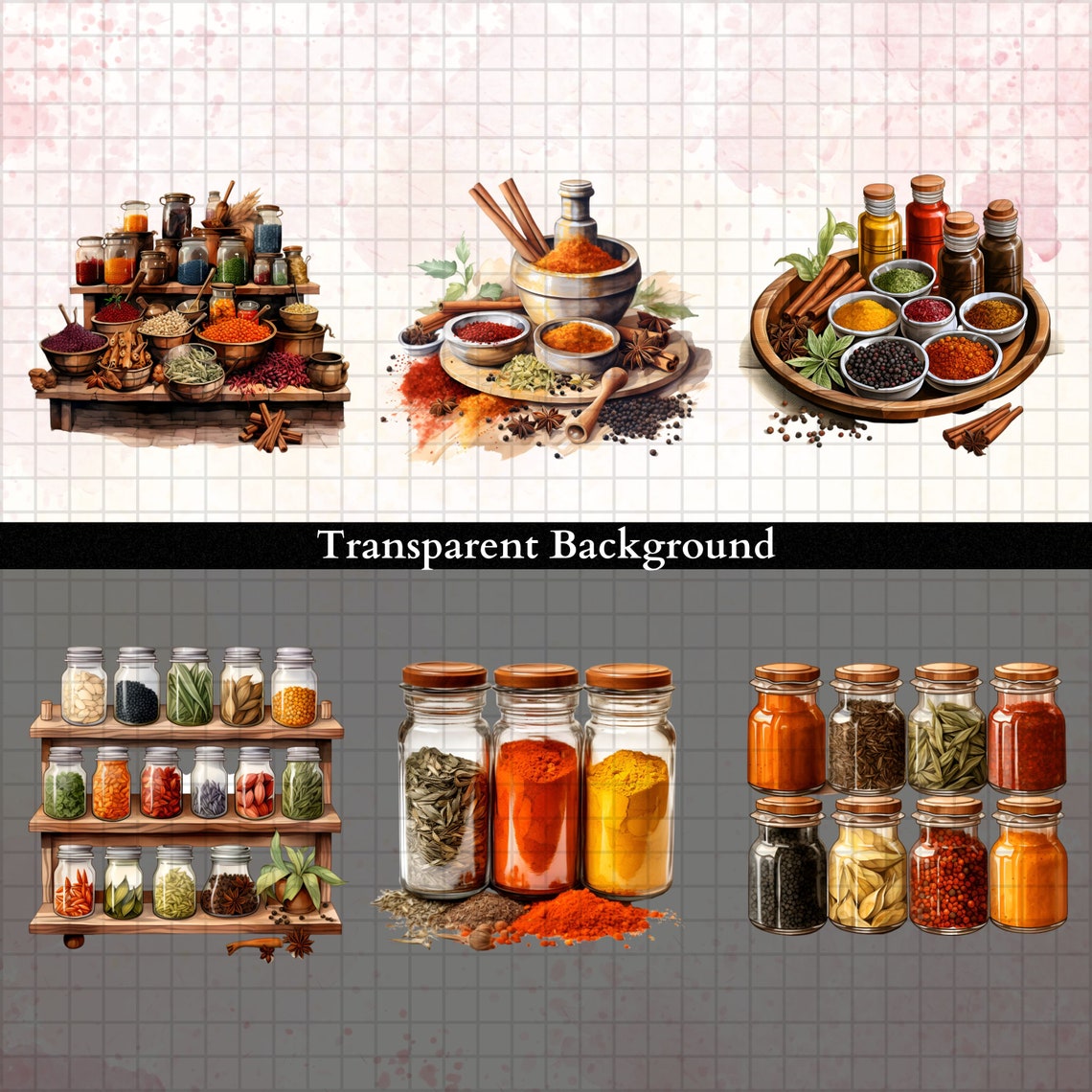 Watercolor Spices Clipart, Spices Clipart, Spices Png, Spice ...