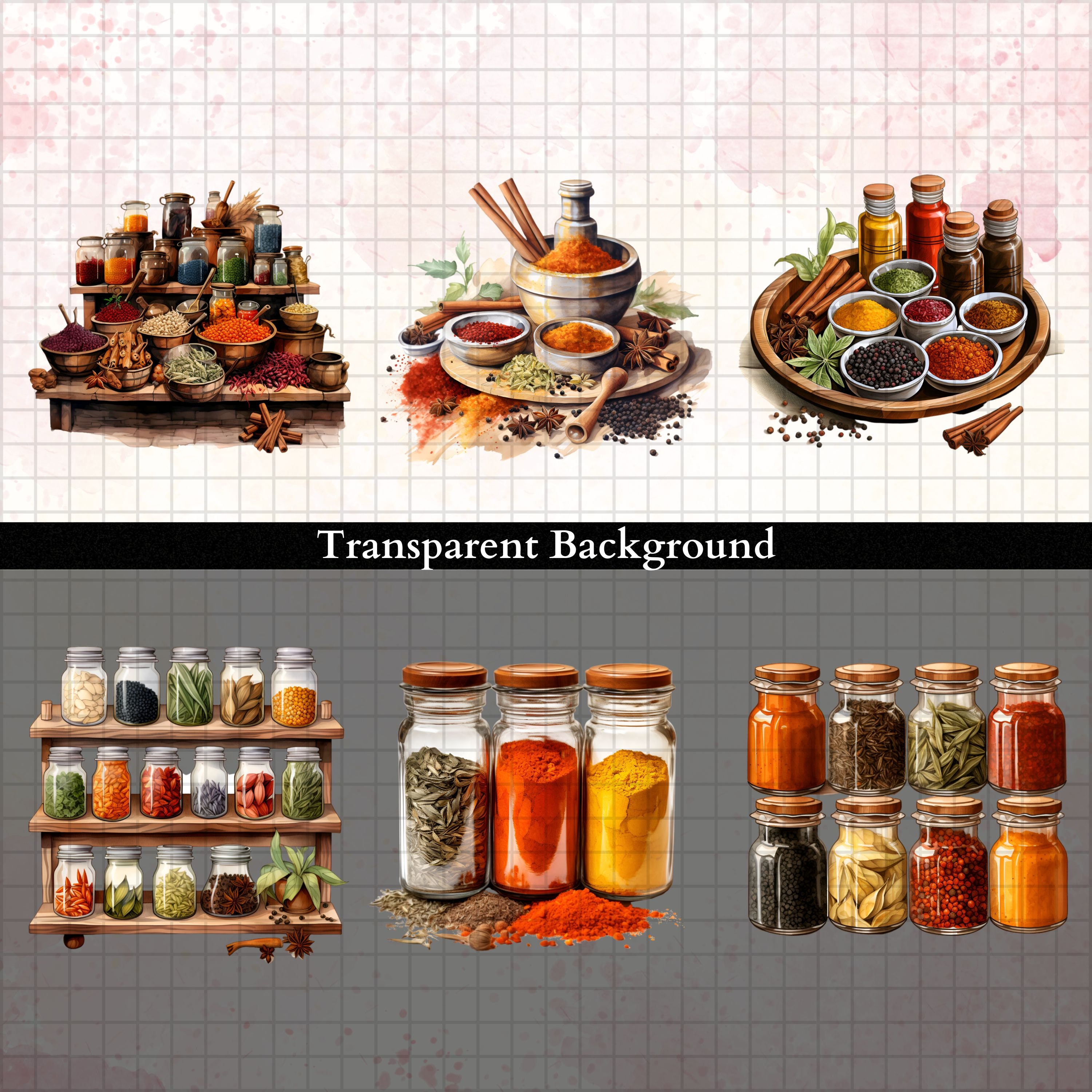 Watercolor Spices Clipart, Spices Clipart, Spices Png, Spice ...
