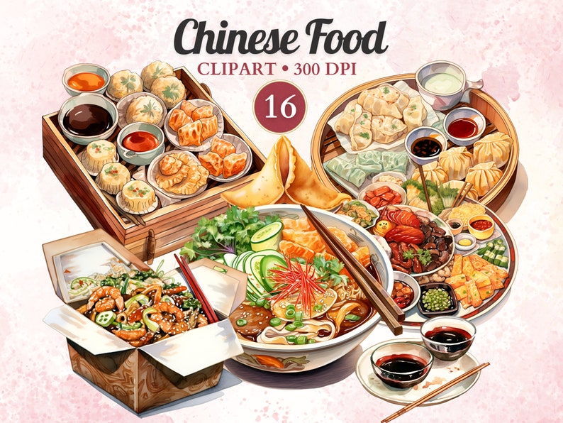 Chinese Food Clipart, China Clipart, Asian Cuisine, Asian Food, Food ...
