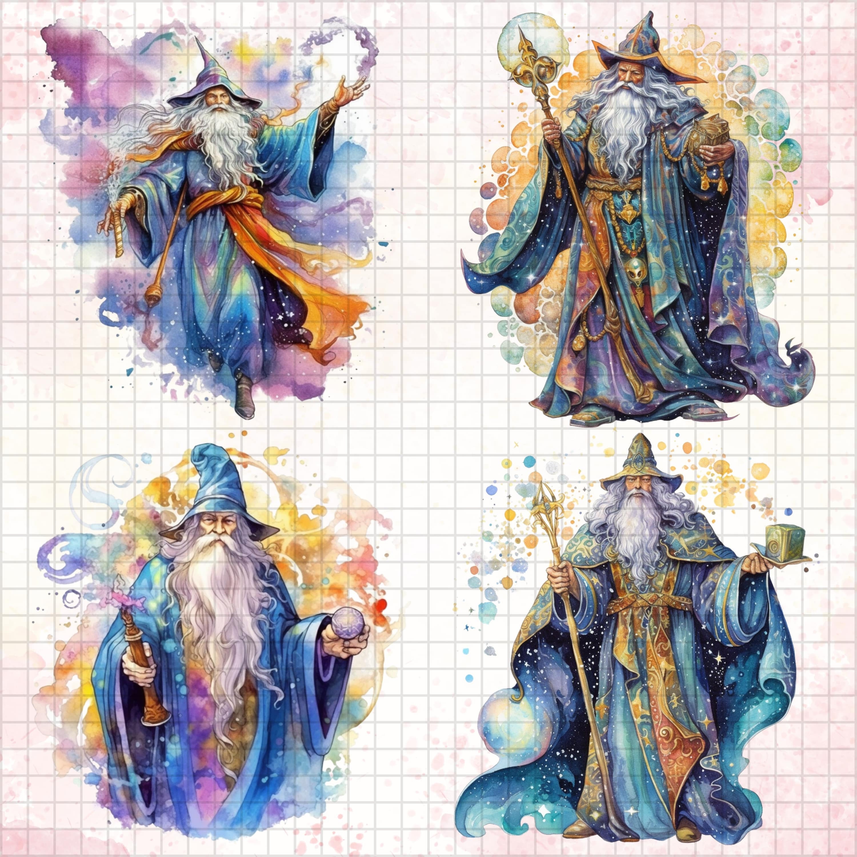 Celestial Wizard Clipart, Magic Clip Art, Magical, Wizard Graphics ...
