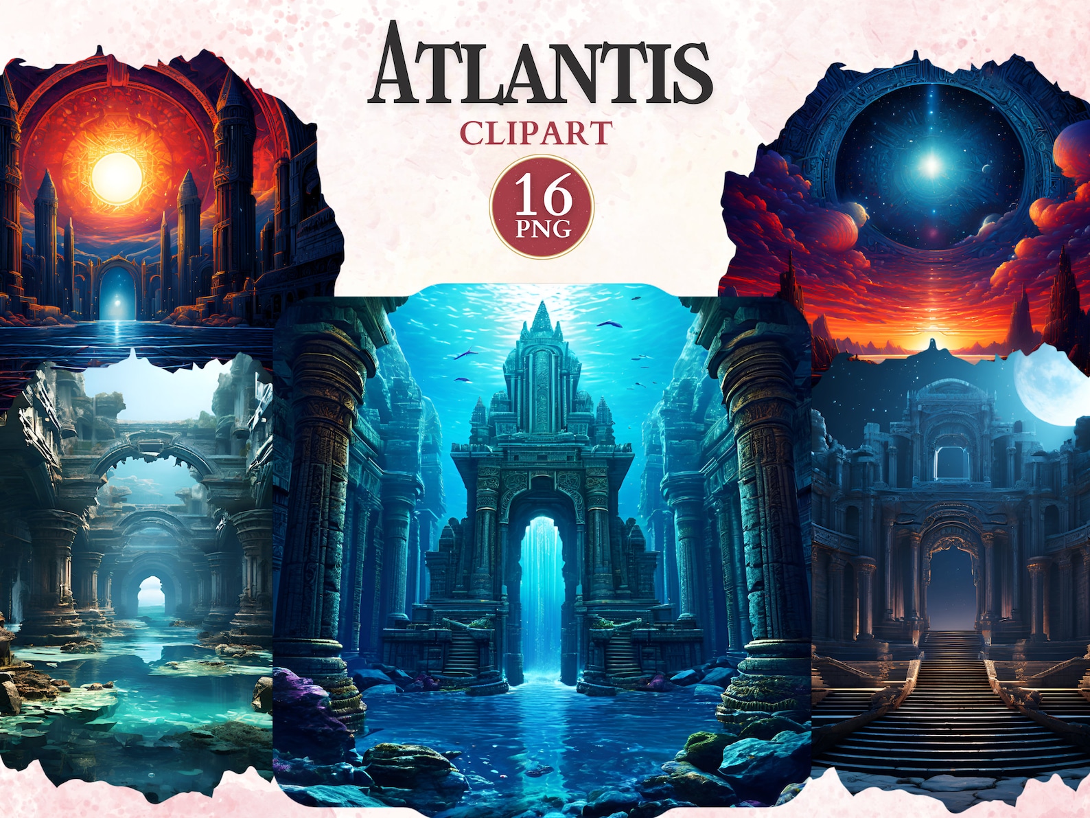 Atlantis Clipart, Atlantis Png, Legendary Clipart, Lost Empire ...
