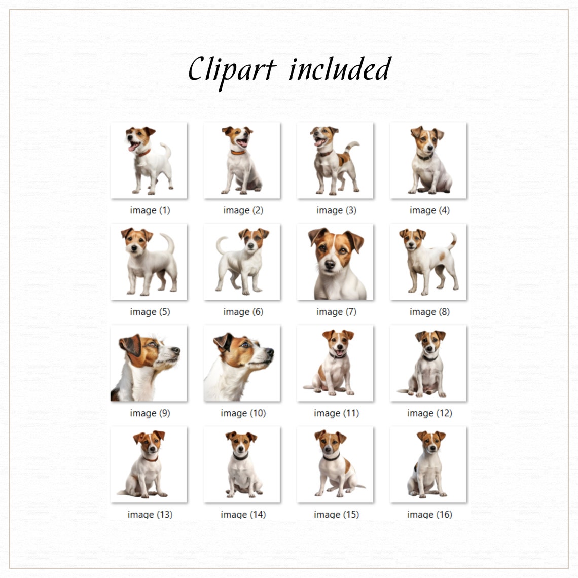Jack Russell Clipart, Jack Russell Terrier, Pet Graphics, Dog Vector ...