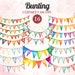 Bunting Clipart, Bunting Png, Rainbow Bunting, Flag Banner Clipart ...