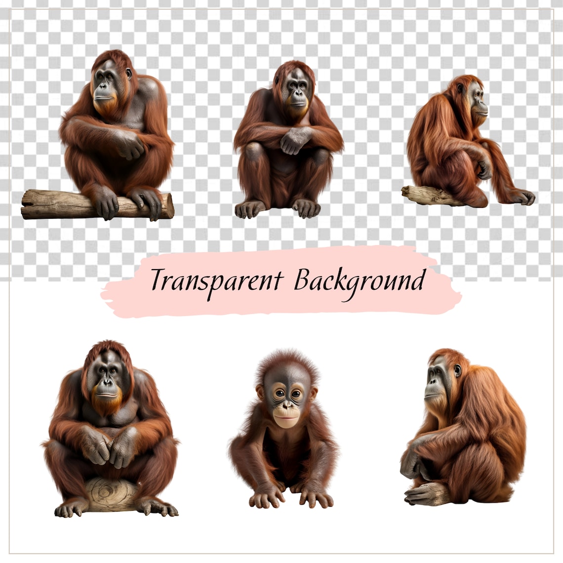 Orangutan Clipart, Monkey, Orangutan Png, Jungle Animals, Forest ...