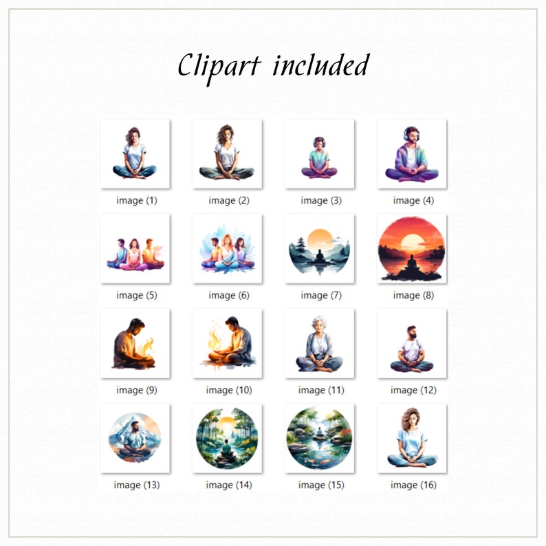 Meditation Clipart, Yoga Clipart, Yoga Png, Mindfulness, Mindful ...