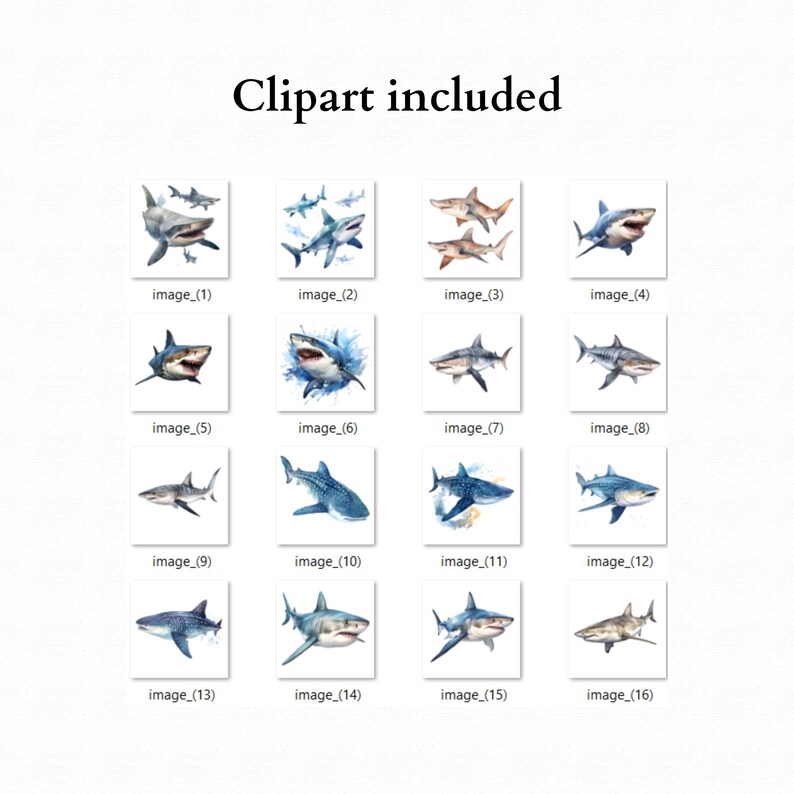 Shark Clipart, Shark Png, Fish Clipart, Fish Silhouette, Fish Vector ...