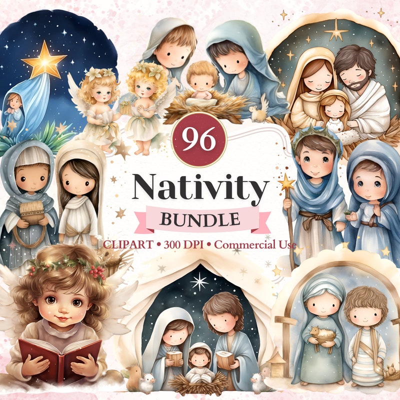 Nativity Clipart - Etsy