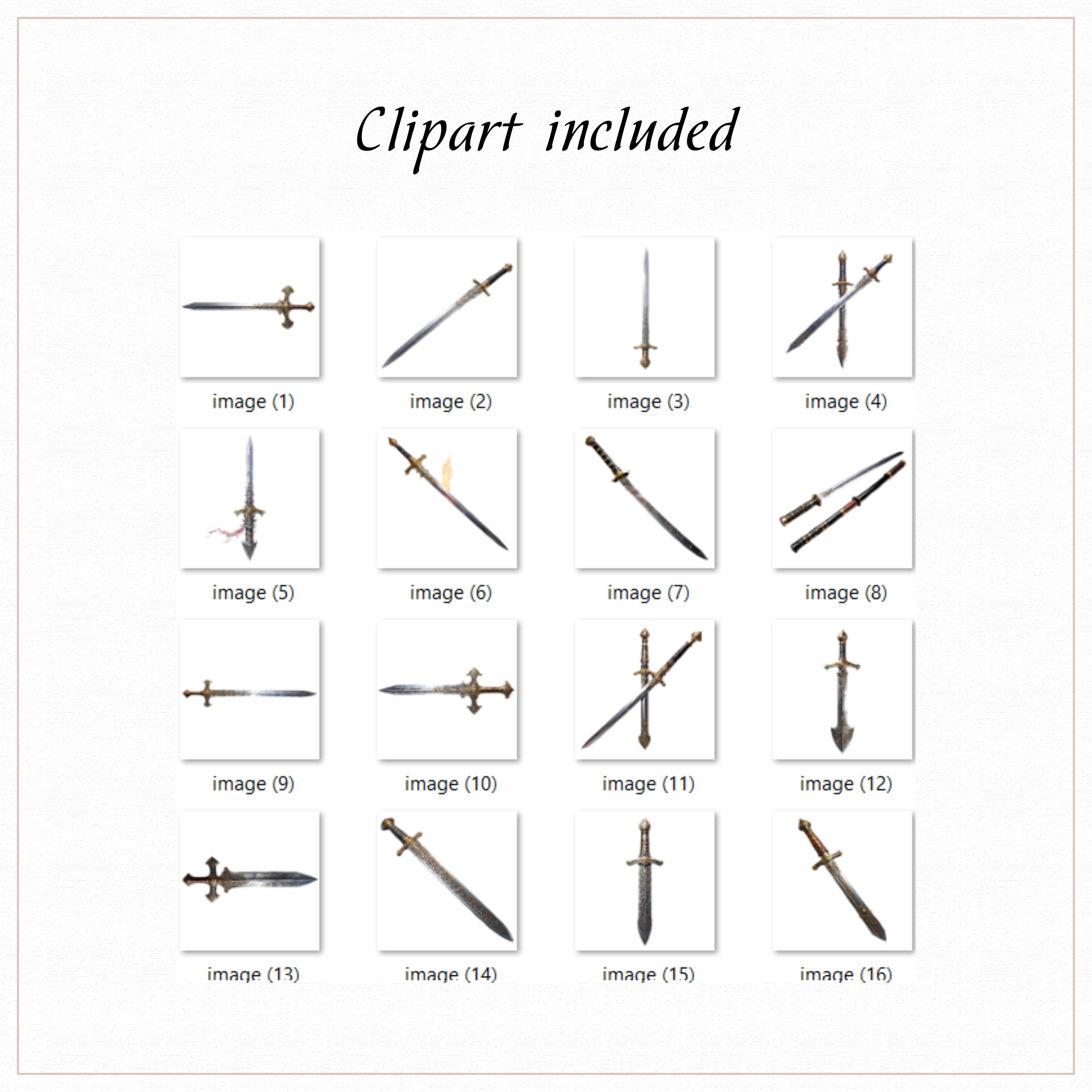 Sword Clipart, Sword Image, Knight Clipart, Medieval Knight, Medieval ...