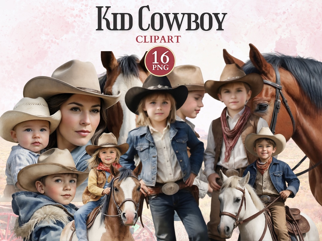 Kid Cowboy Clipart, Western Clipart, Wild West Png, Old West, American ...