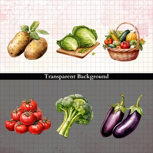 Vegetables Clipart Bundle, Set, Healthy Food Png, Veggie, Vegan, Salad ...