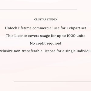 1 Single Clipart Set Commercial License, One-time Commercial Use ...