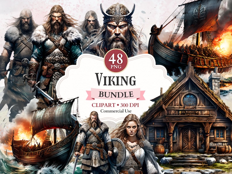 Viking Clipart Bundle, Viking Png, Norway Clipart, Ancient Civilization ...