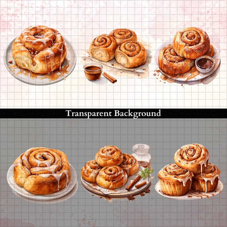 Cinnamon Roll Clipart, Cozy Clipart, Cinnamon Bun, Traditional Sweet ...