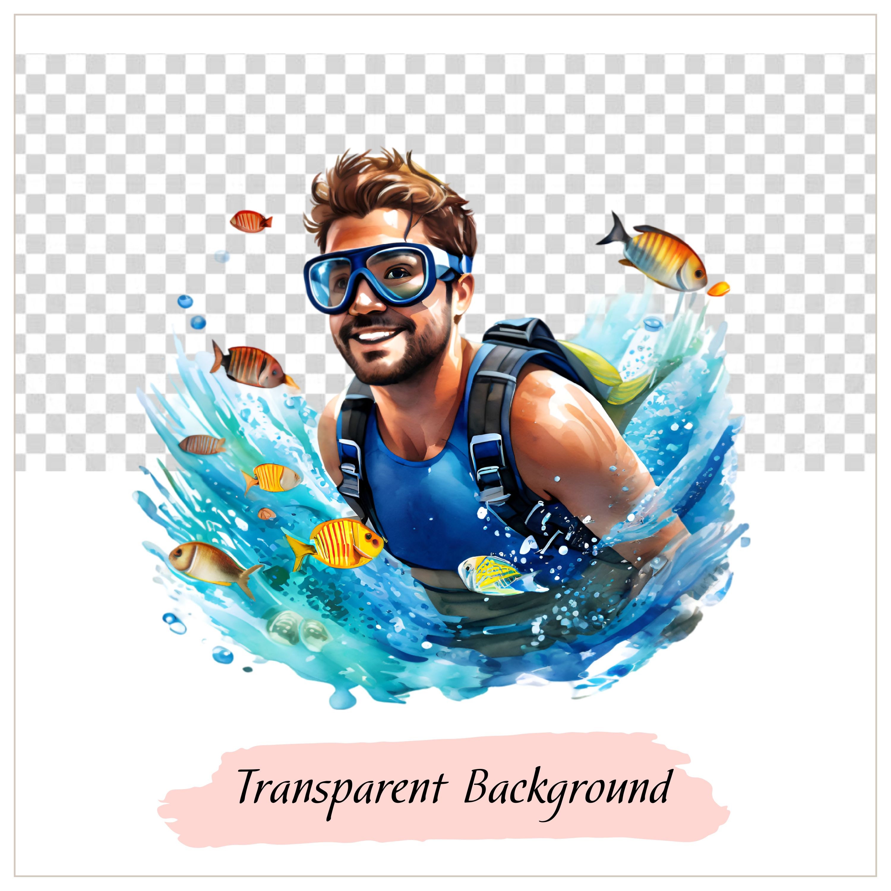 Snorkeling Clipart, Snorkeling Png, Diver, Coral Leef, Water Sport ...