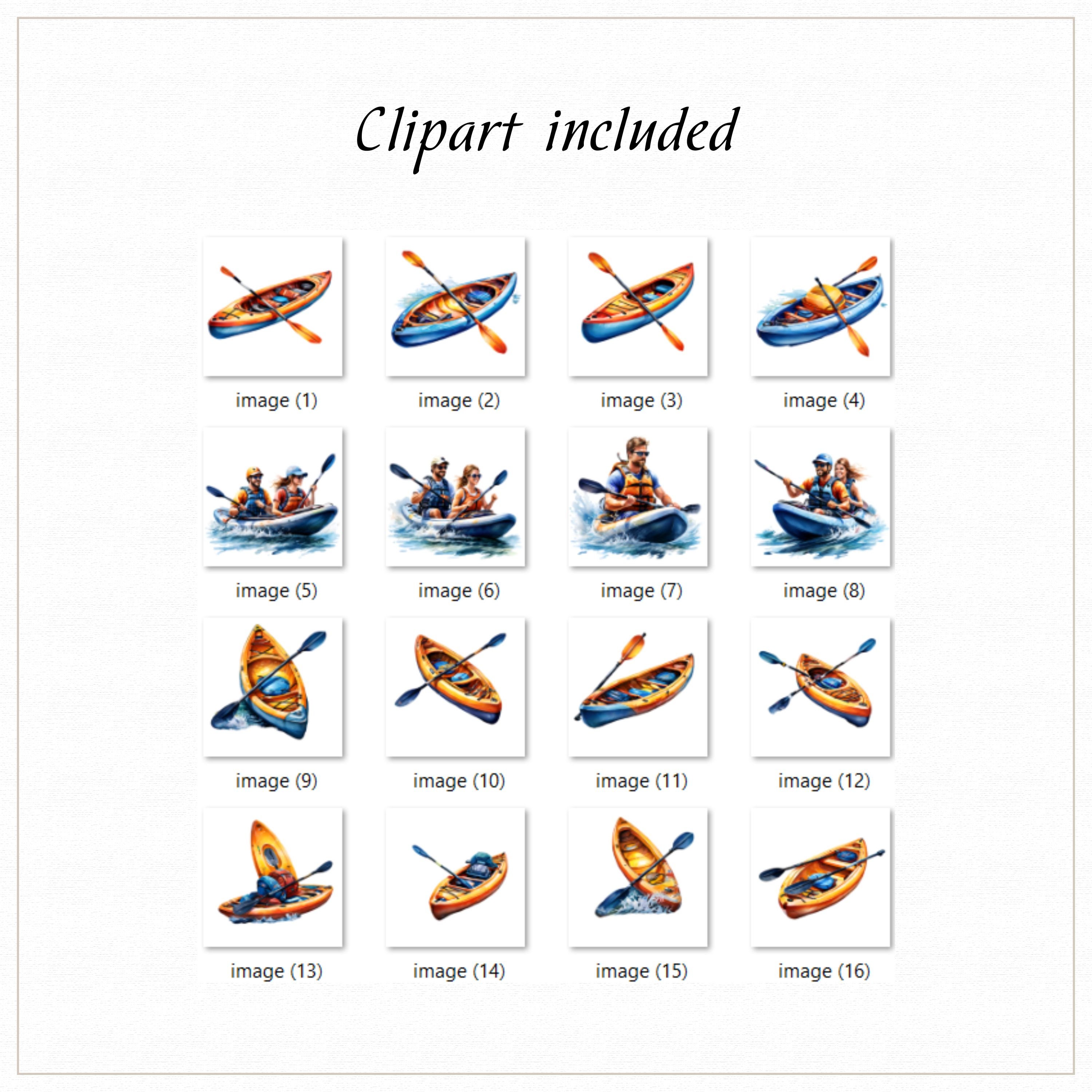Kayak Clipart, Kayaking Png, Canoe Clipart, Canoe Png, Water Sport ...