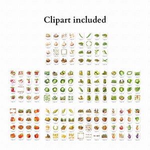 Vegetables Clipart Bundle, Set, Healthy Food Png, Veggie, Vegan, Salad ...