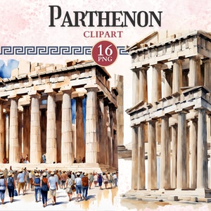 Parthenon Clipart, Parthenon, Ancient Greek Clipart, Greek Mythology ...