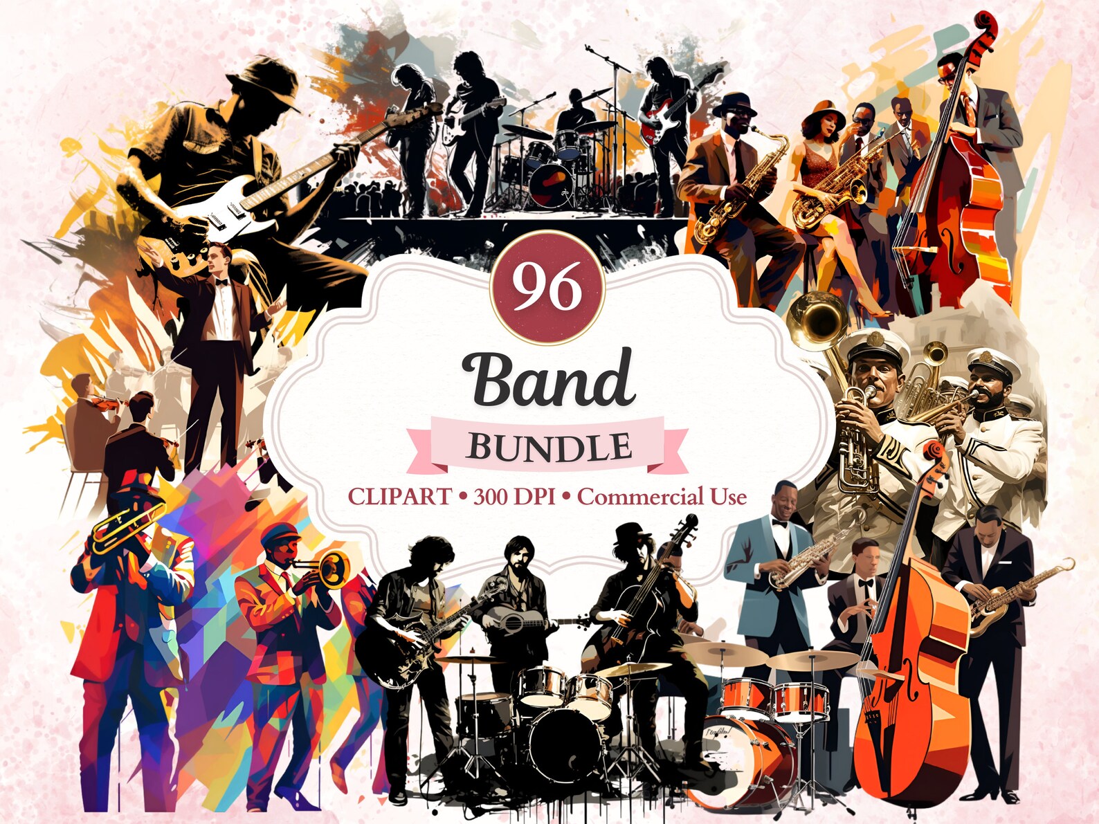 Band Clipart, Band Png, Concert Band, Musician, Musical Artwork, Music ...