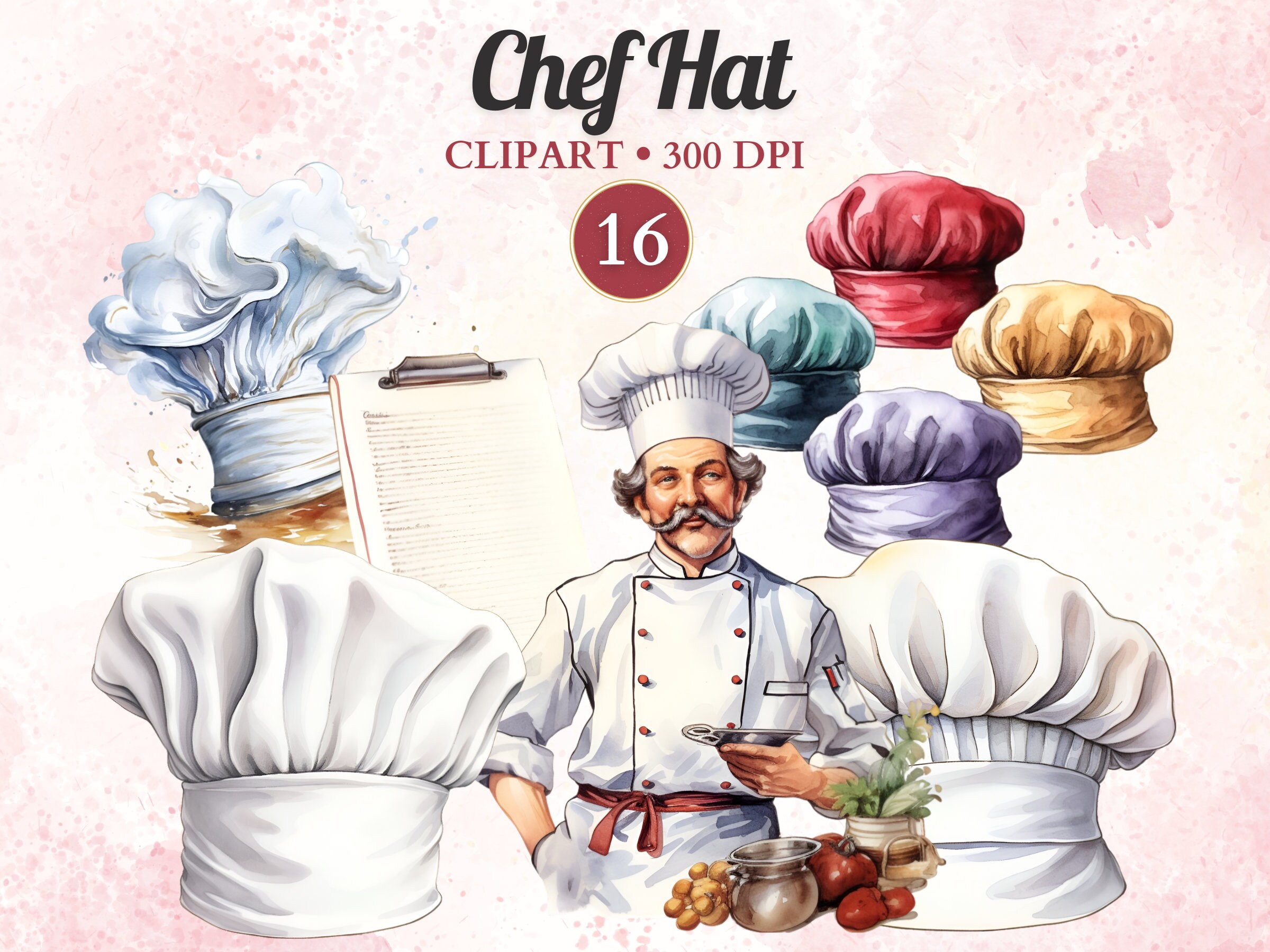 Chef Hat Clipart Chef Clipart Chef Png Chef Vector Chef - Etsy
