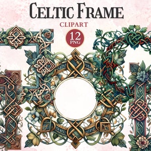 Celtic Frame Clipart, Antique Printable Frames Png to Ornate Picture ...