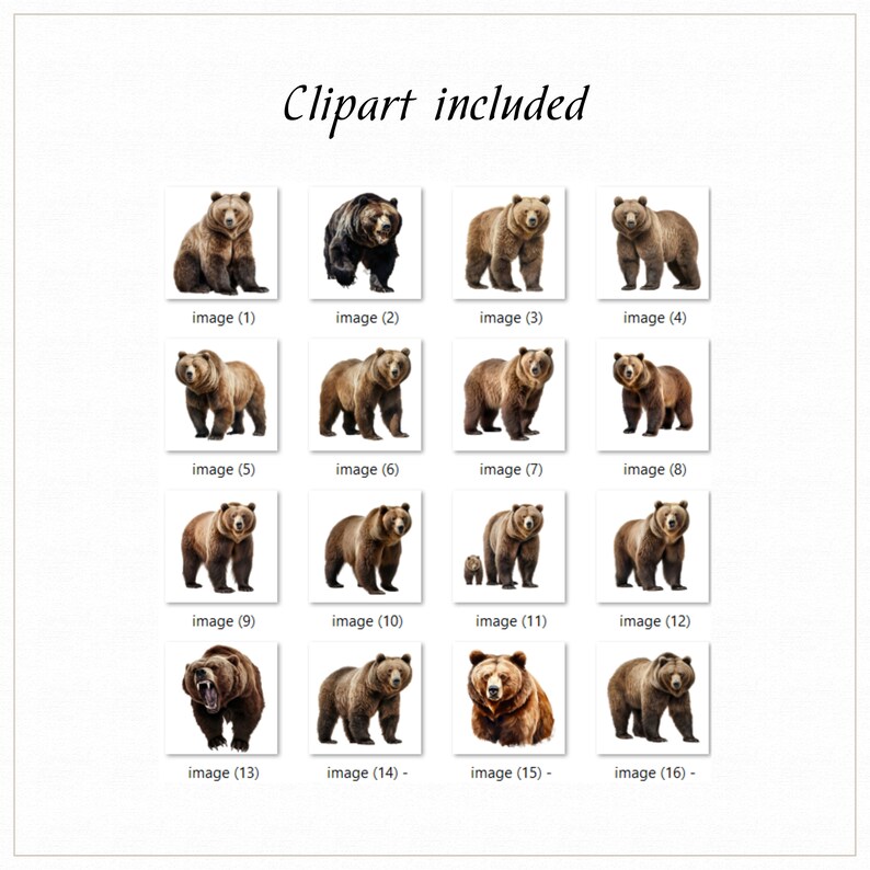Grizzly Clipart, Wild Animals, Grizzly Bear Clip Art, Wildlife Clipart ...
