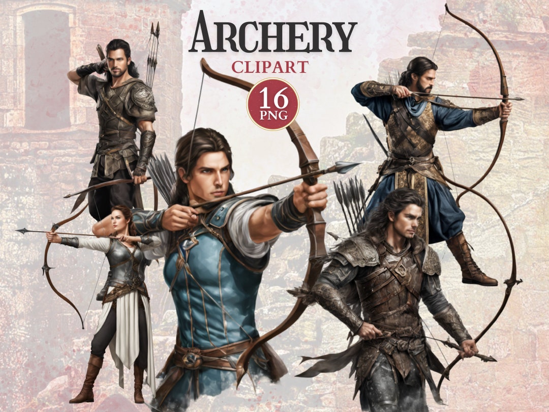 Archery Clipart, Medieval Archer, Archer Clipart, Medieval Image, Arrow ...