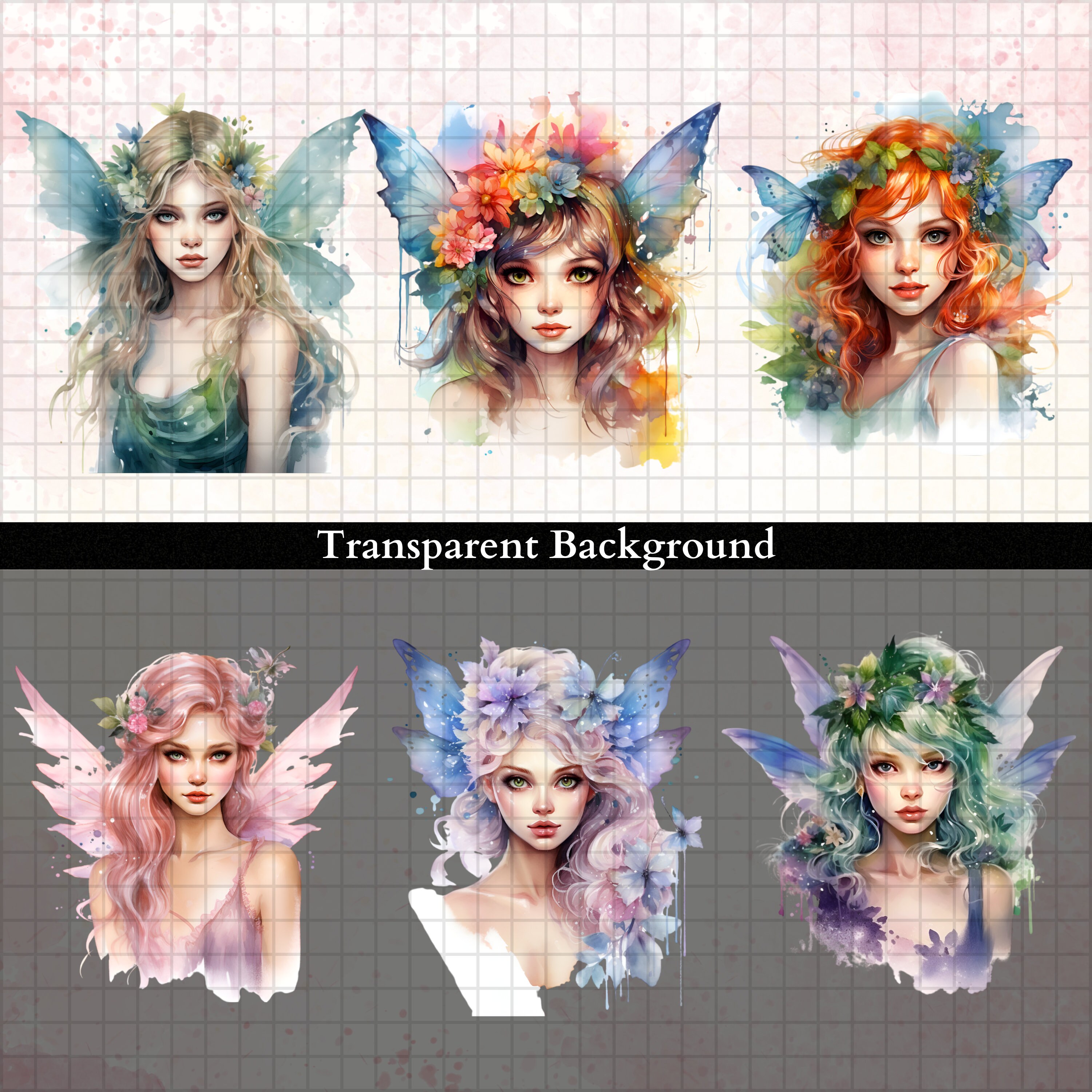 Fairy Sprite Clipart Fairytale Miniature Pixie Clipart - Etsy