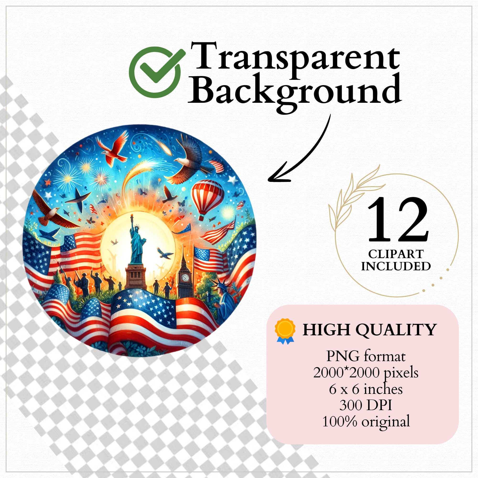 Fourth of July Clipart, Independence Day Graphics, Stars and Stripes ...