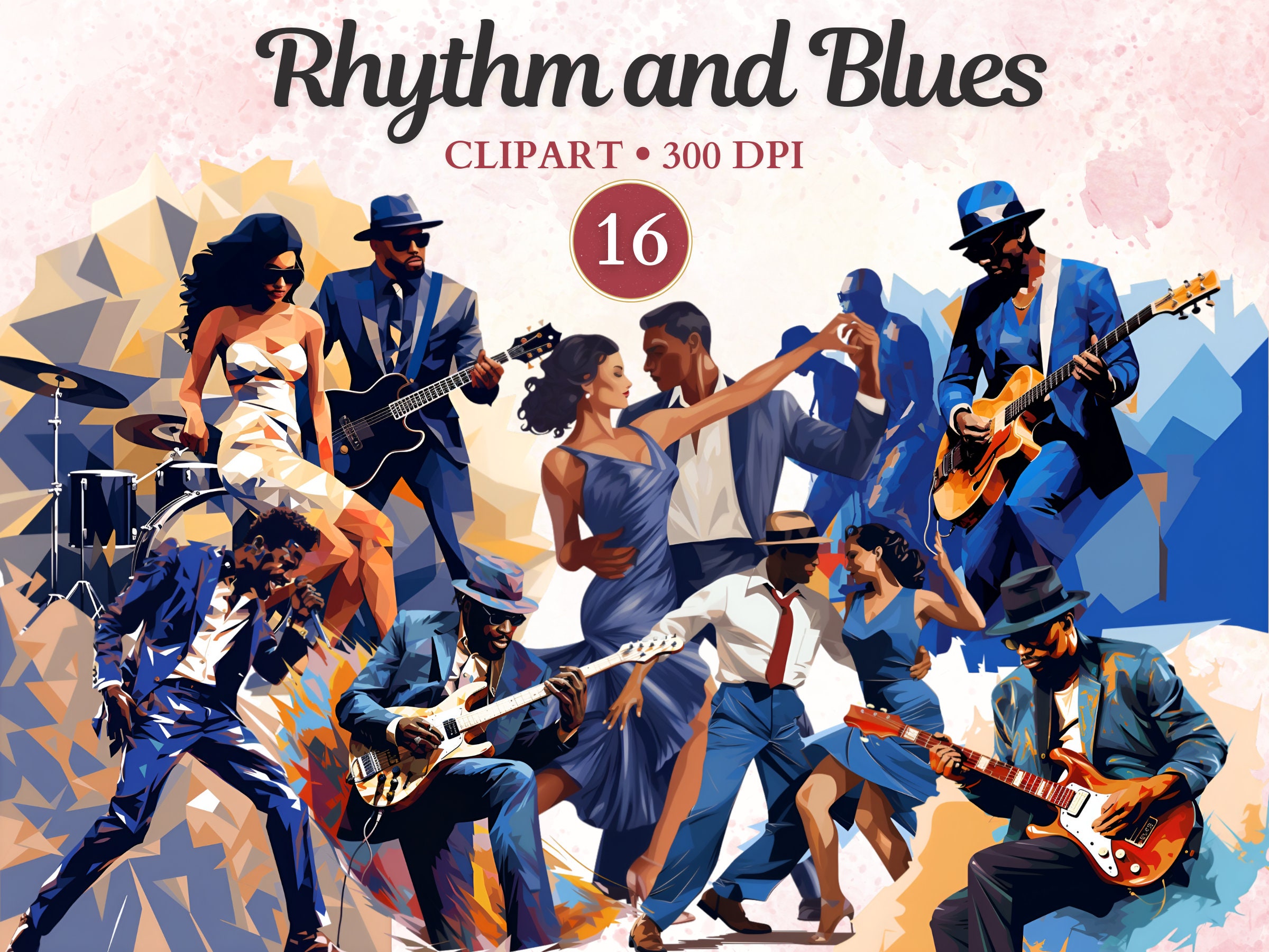Rhythm and Blues Clipart, Blues Music, Musician Png, Dancer Clipart ...