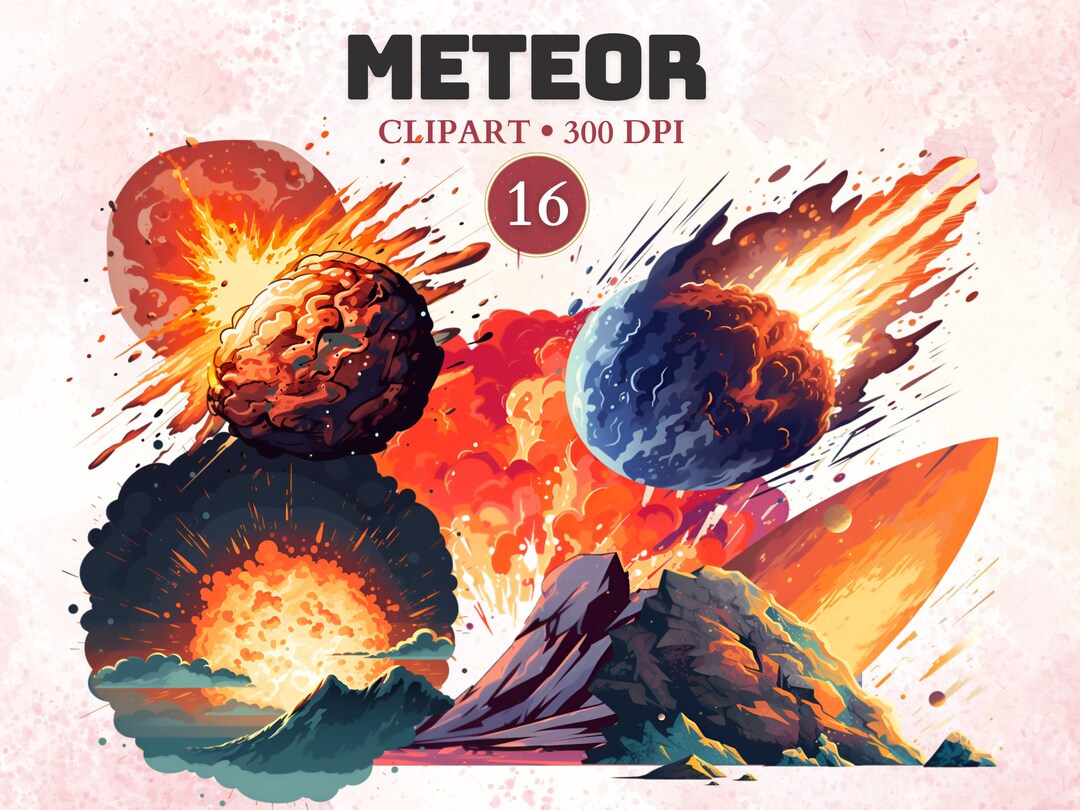 Meteor Clipart, Pastel, Asteroid, Space Clipart, Galaxy, Universe, Png ...