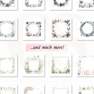 Seasons Frames Clipart Bundle, Greenery Frame Png, Winter, Spring ...