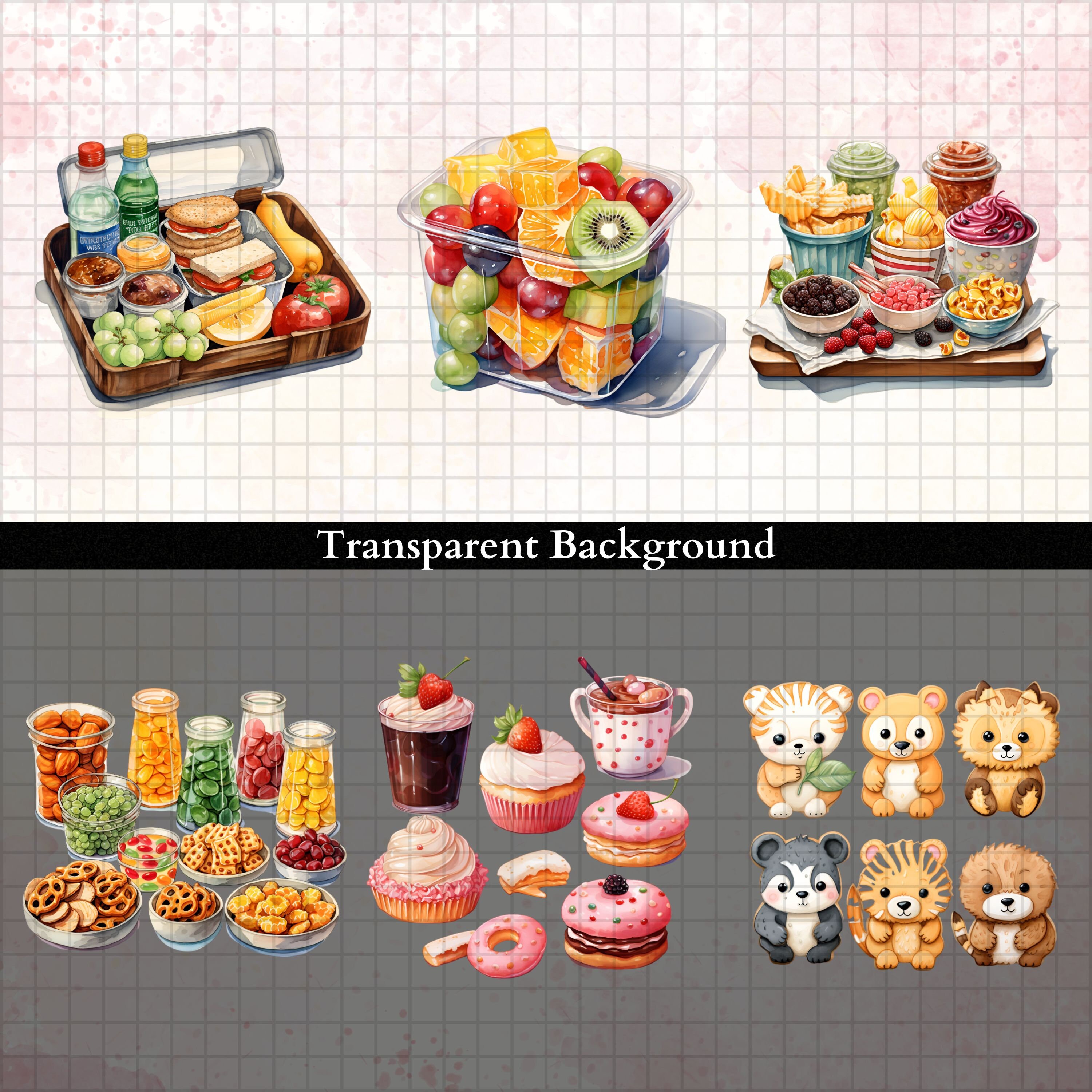 Kids Snacks Clipart, School Food Clipart, Child Food, Back to School ...
