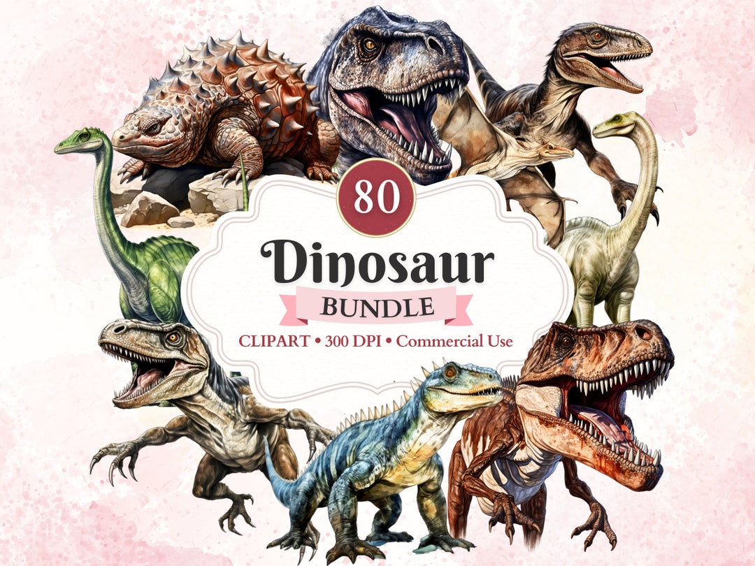 Dinosaur Clipart Bundle, Dinosaur Png, Dino Png, Dinosaur Silhouette ...