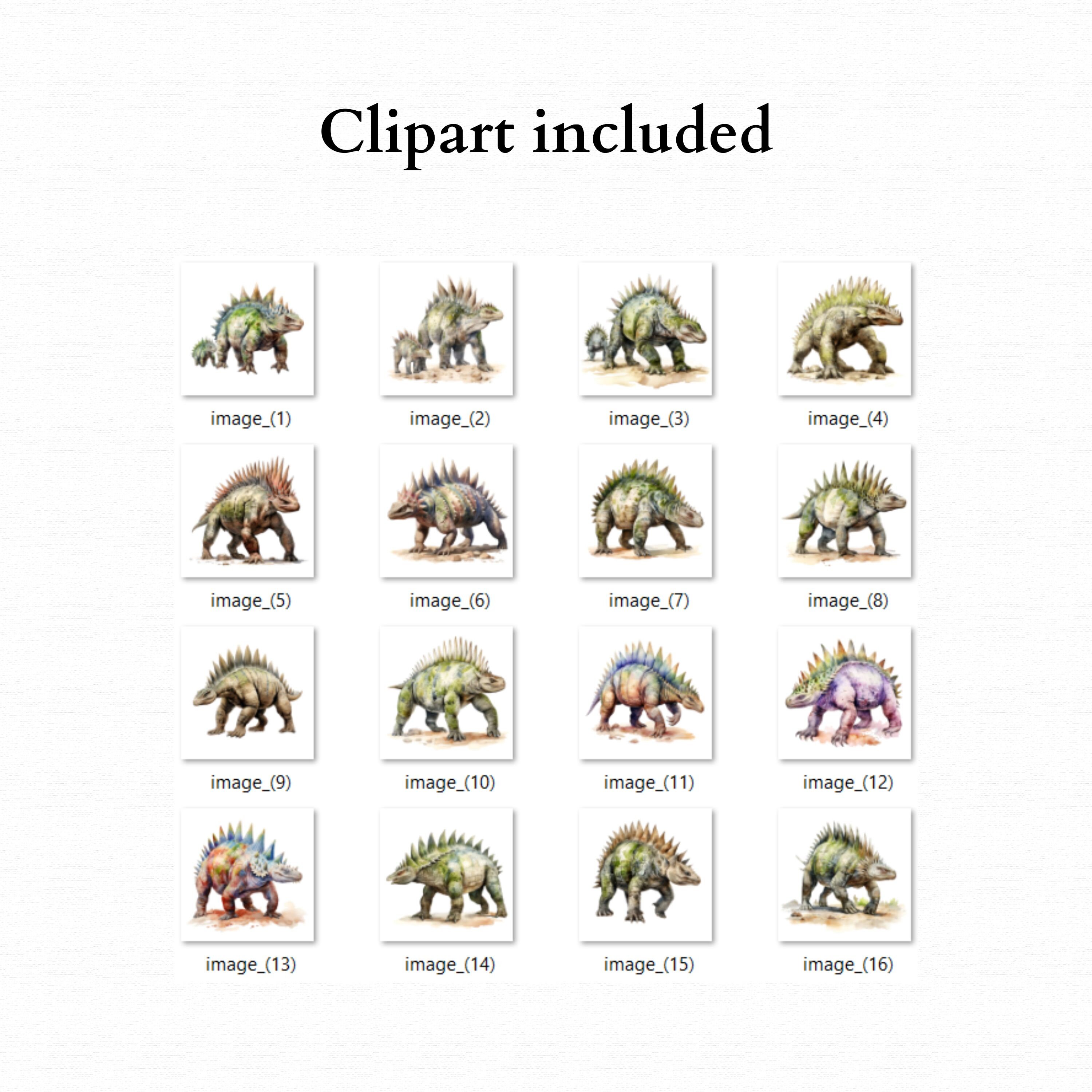 Stegosaurus Clipart Stegosaurus Png Dinosaur Clipart Dino - Etsy
