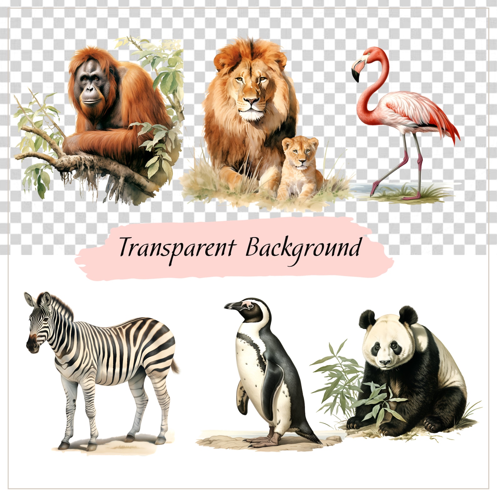 Zoo Animals Clipart, Zoo, Safari Clipart, Giraffe Silhouette, Monkey ...