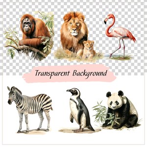 Zoo Animals Clipart, Zoo, Safari Clipart, Giraffe Silhouette, Monkey ...