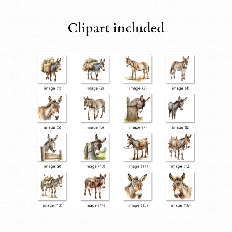 Donkey Clipart, Donkey Png, Donkey Silhouette, Mule Clipart, Donkey ...