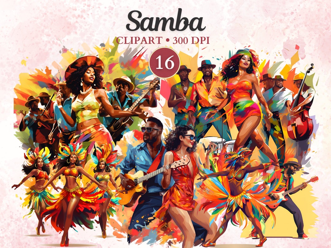 Samba Clipart, Samba Music, Dancer Clipart, Dance Png, Brazilian Music ...