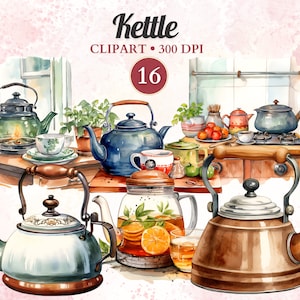 Kettle Clipart, Kettle Png, Tea Kettle, Tea Clipart, Teapot Clipart ...