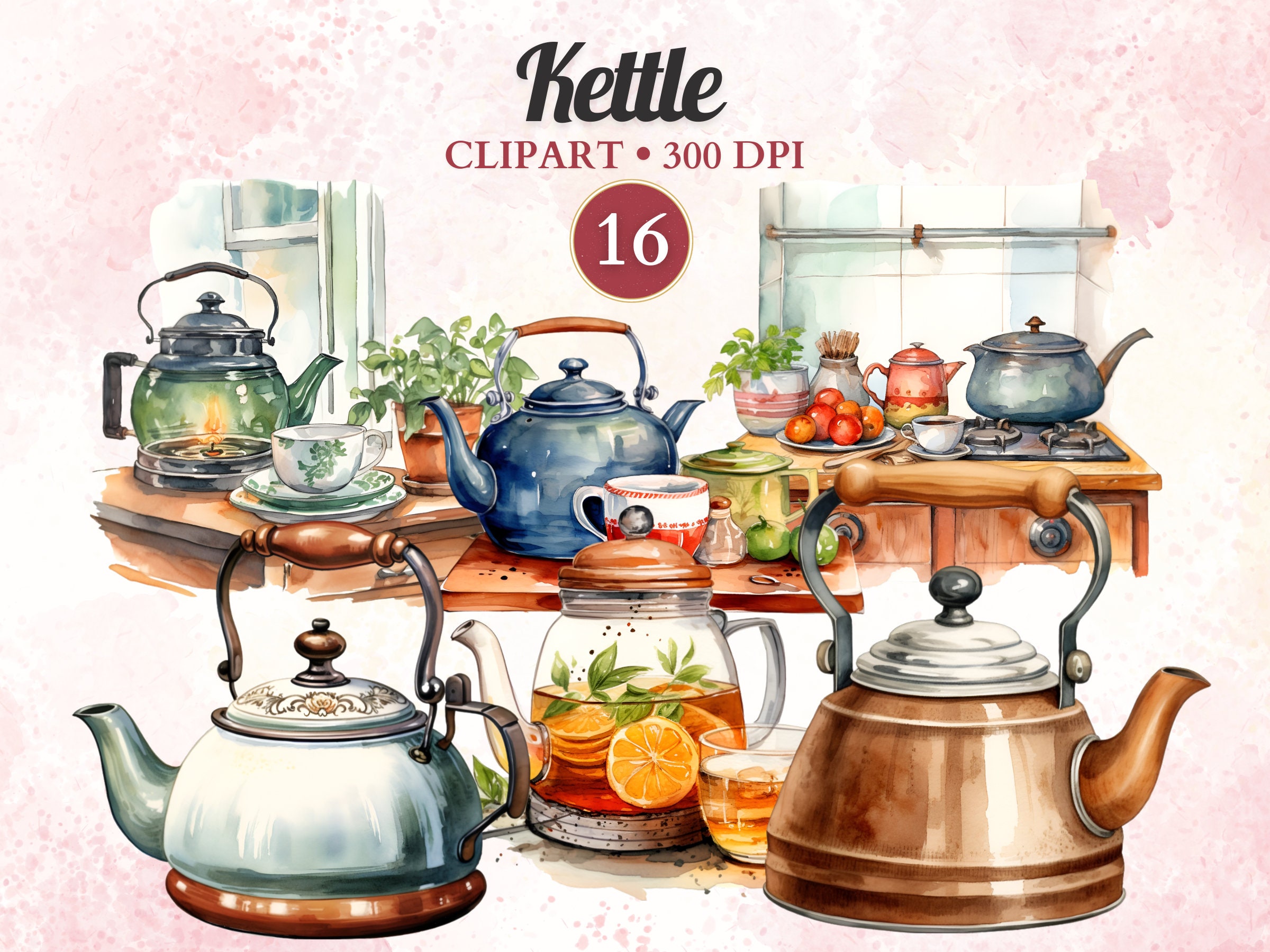 Kettle Clipart, Kettle Png, Tea Kettle, Tea Clipart, Teapot Clipart ...