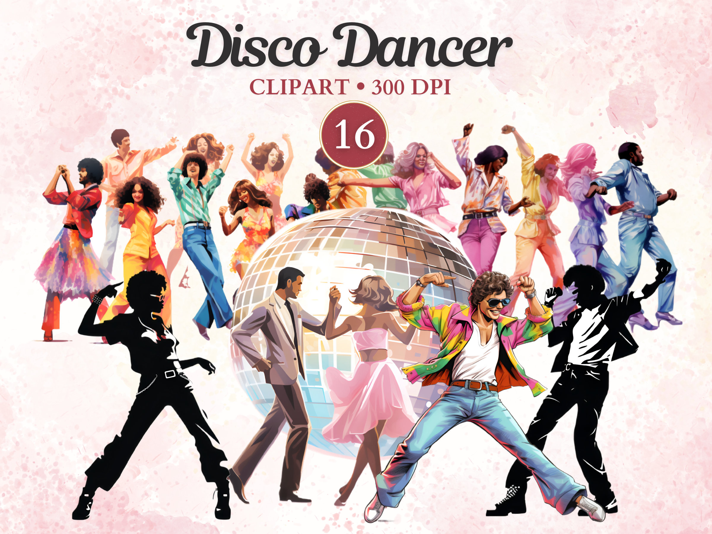 Disco Dancer Clipart, Disco Dancer Silhouette, Disco Png, Music Clipart ...
