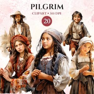 Pilgrim Clipart, Thanksgiving Clipart, Pilgrim Clip Art, Thanksgiving ...