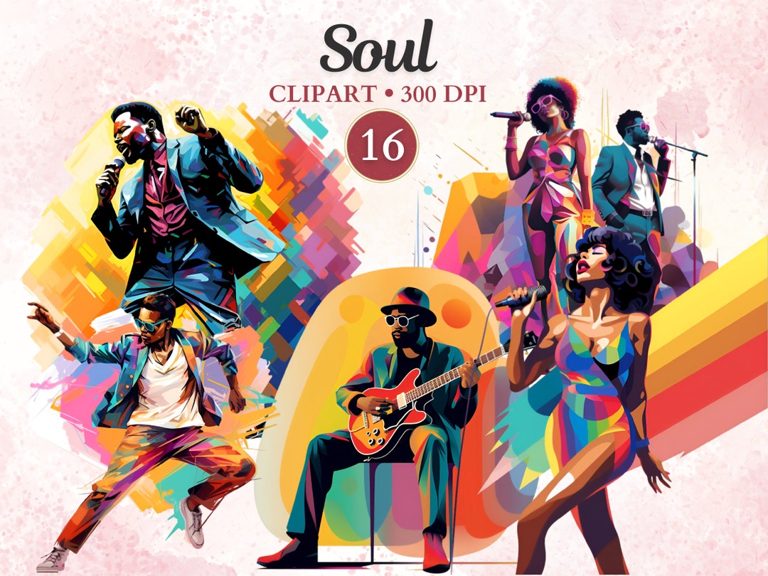Soul Clipart, 1970s Soul Music, Musician Png, Dancer Clipart, Dance Png ...