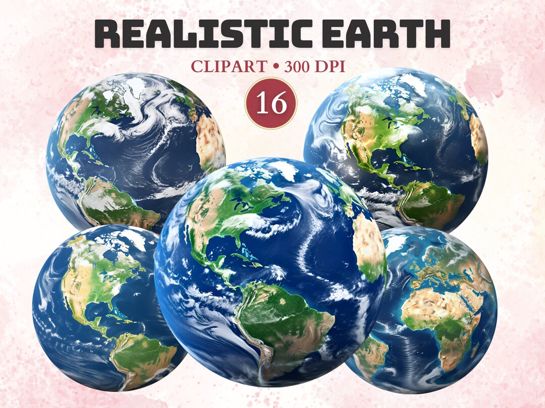 Realistic Earth Clipart, Globe, Planet, Earth Png, World, Space Clipart ...