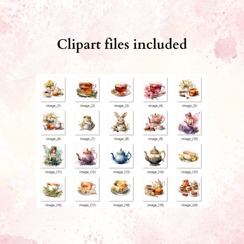 Tea Time Clipart, Vintage Tea Set, Watercolor Teapot Mug, Magical Tea ...