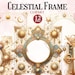 Celestial Gold Frame Clipart, Fantasy Printable Frames Png, Fairy Tale ...