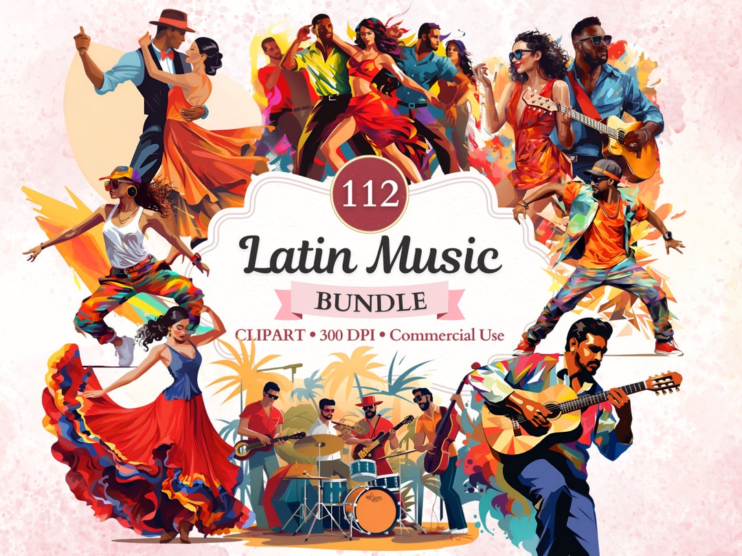 Latin Music Clipart Bundle, Dancer Clipart, Dance Png, Dancer Image ...