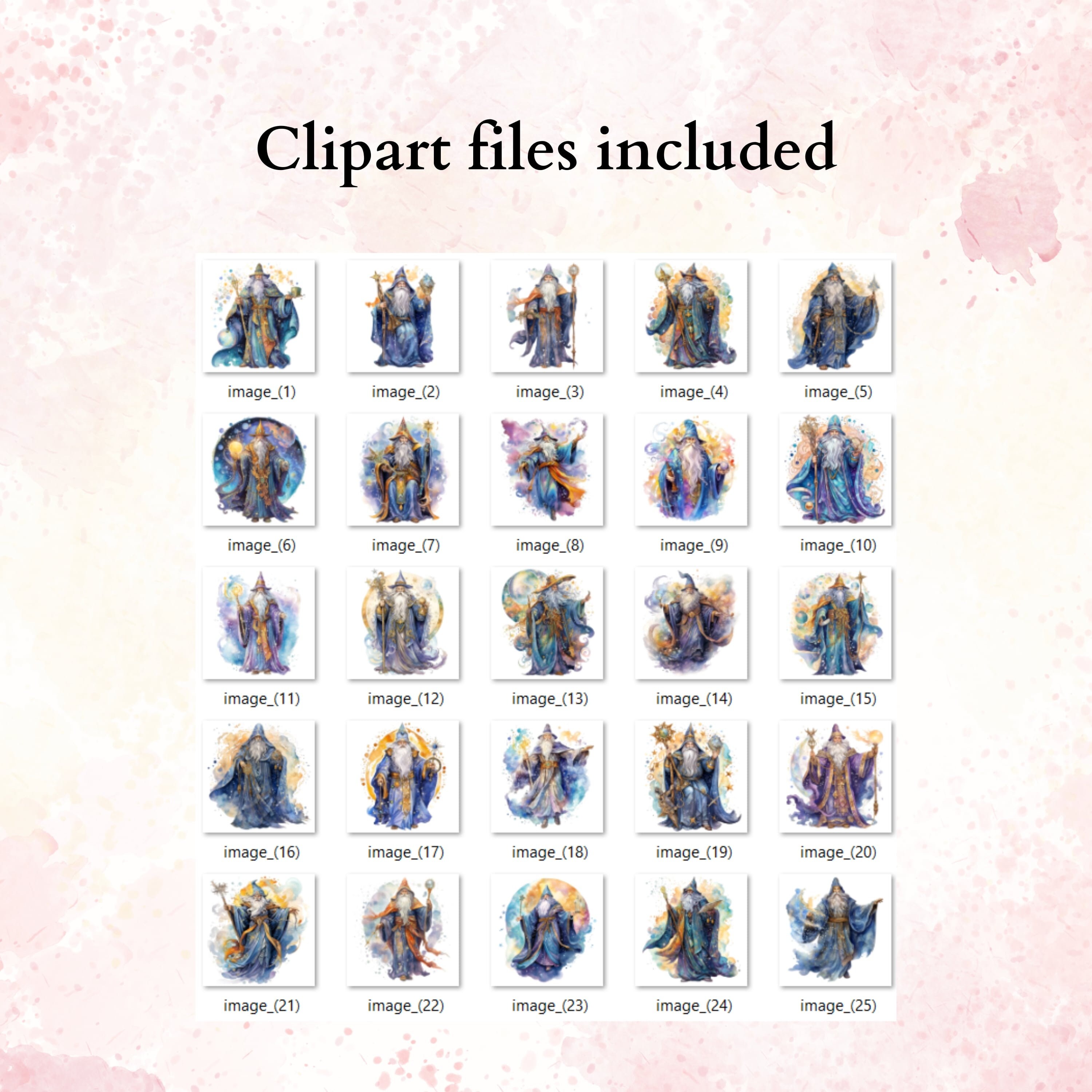 Celestial Wizard Clipart, Magic Clip Art, Magical, Wizard Graphics ...
